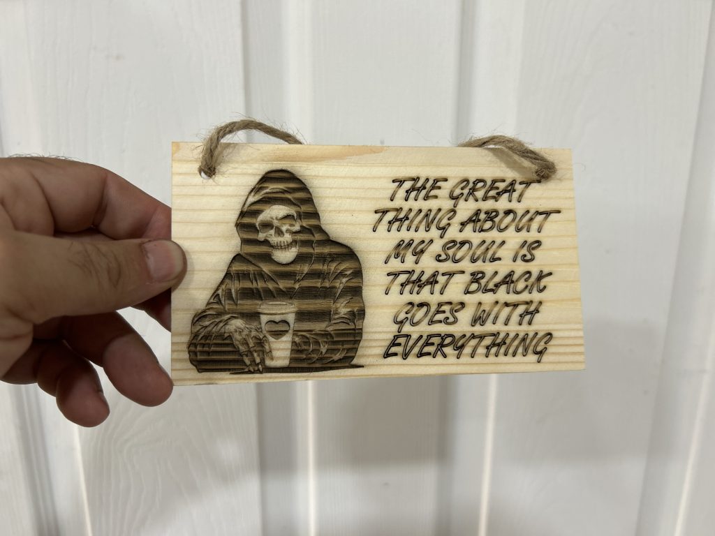 Grim Reaper Sign – “Black Goes with Everything” - WilmerWoodWorks