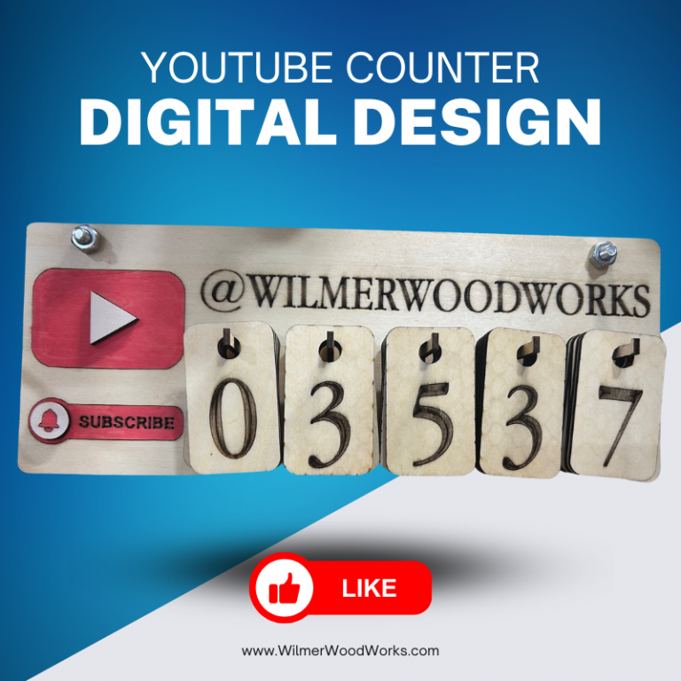 Poor Man's YouTube Counter – Laser Cut Files (LightBurn, DXF, AI, SVG ...